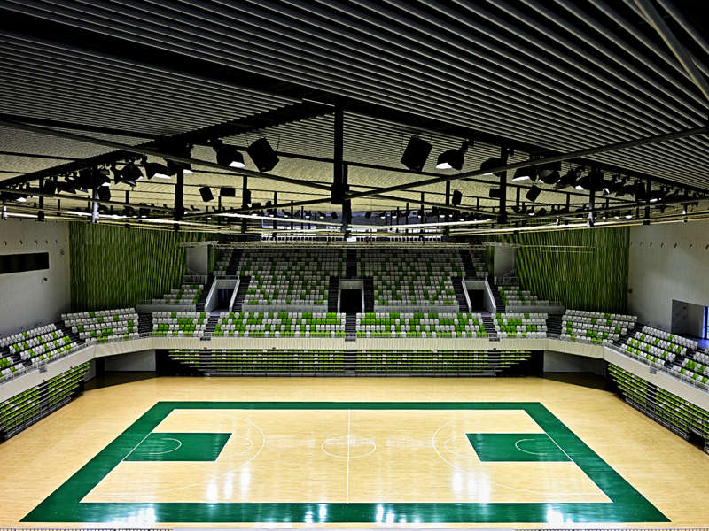 How to splice the detachable basketball wood floor - Naibuflooring